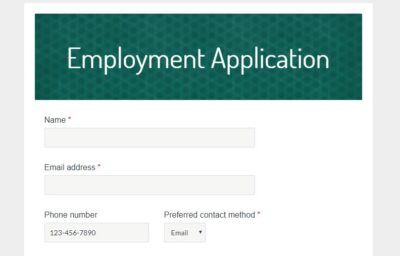 Application Form Templates Made Easy! - Formsite