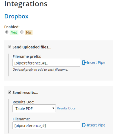 Send Results to Dropbox From Online Forms - Formsite
