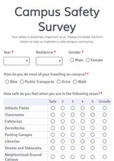 Campus Safety Survey Template | Formsite