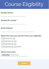 Course Eligibility Form Template | Formsite