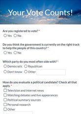 Political Survey Form Template | Formsite