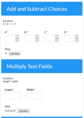 Calculations Example Forms & Templates | Formsite