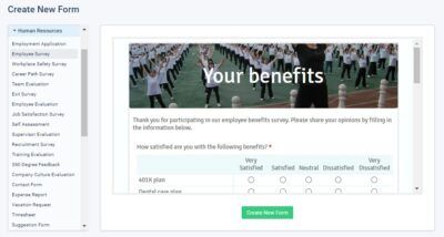 Human Resources Form Templates for Employee & HR Forms - Formsite