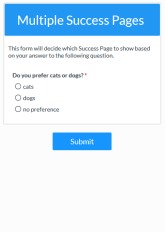 Multiple Success Pages Example Forms & Templates | Formsite