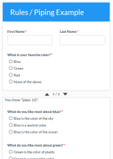Rules/Piping Example Forms & Templates | Formsite