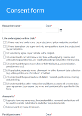Consent Form Template | Formsite