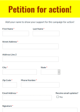 Petition with Signatures Template | Formsite