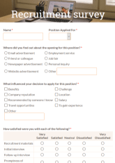 Recruitment Survey Template | Formsite