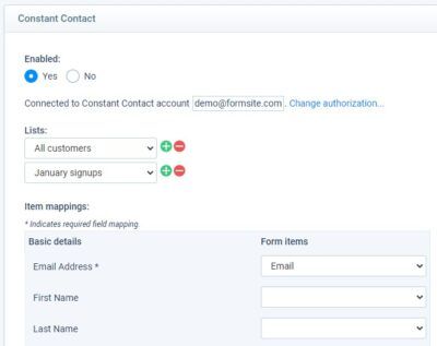 Integrate Online Forms with Constant Contact - Formsite