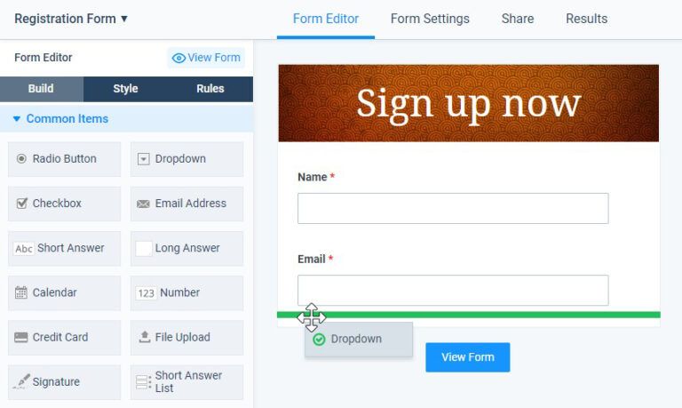 How to Create an Online Registration Form - Formsite