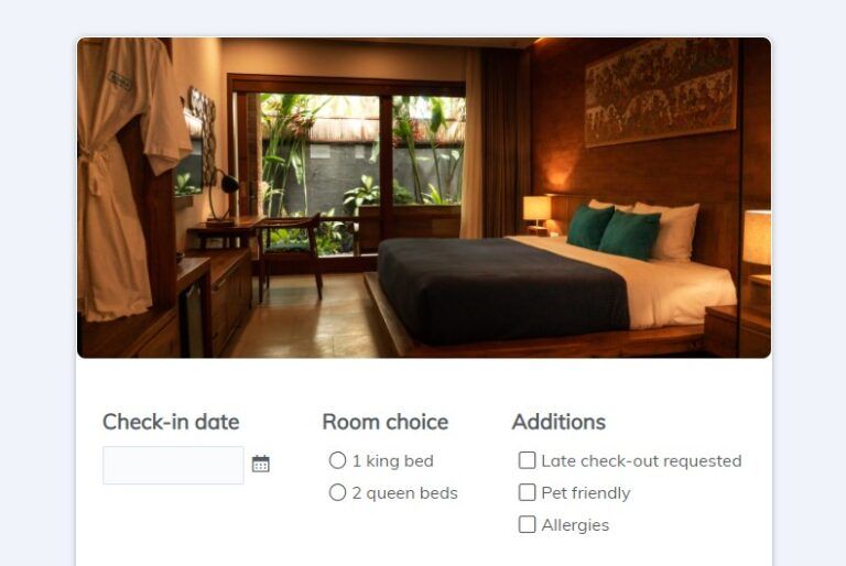 Hotel Reservation Forms and How to Build Them - Formsite