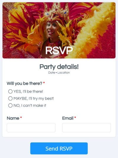 RSVP Forms and Other Event Registration Form Templates - Formsite