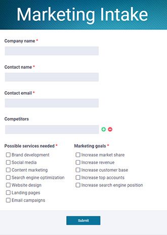 Marketing Form Templates | Formsite