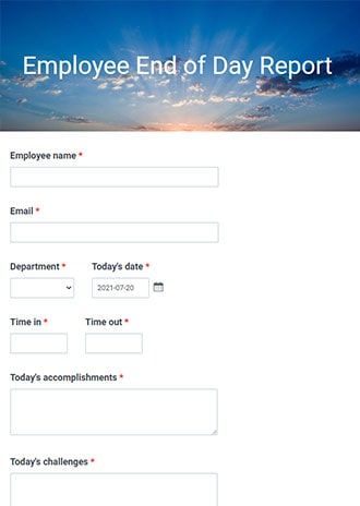 Employee Services Form Templates | Formsite