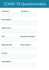 COVID-19 Questionnaire Form Template | Formsite