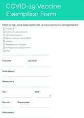 COVID-19 Vaccine Exemption Form Template | Formsite