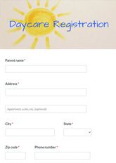 Daycare Registration Form Template | Formsite