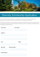 Diversity Scholarship Application Form Template | Formsite