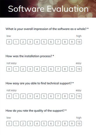 Evaluation Form Templates | Formsite