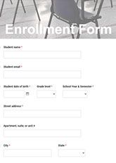 Enrollment Form Template | Formsite