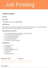 Job Posting Form Template | Formsite