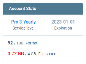 Add-on Options for More Forms, Sub-users & File Space - Formsite