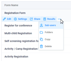 See Sub-user Access for each Form - Formsite