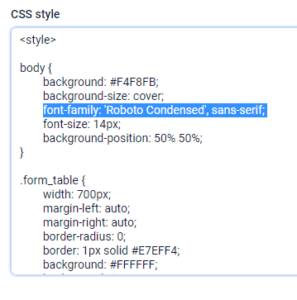 Custom Font Instructions and Example Code - Formsite