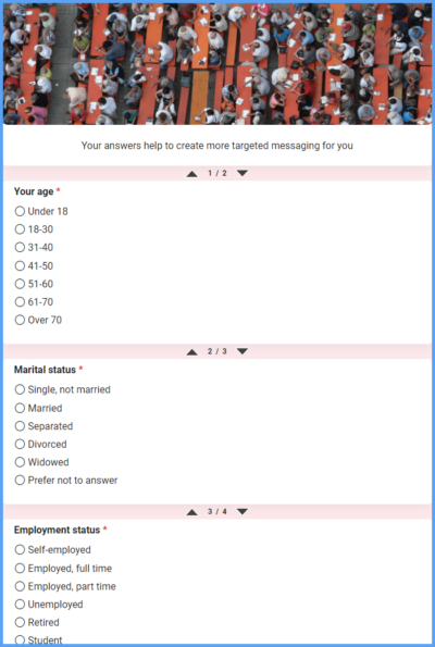 Demographics Survey Template | Formsite