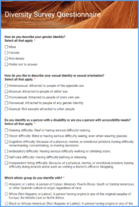 Diversity Survey Questionnaire Template | Formsite