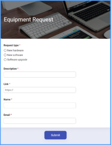 Equipment Request Form Template | Formsite