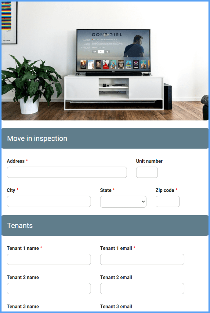 Move-In Inspection Form Template | Formsite