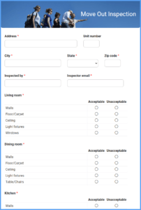 Move Out Inspection Form Template | Formsite