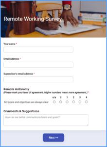 Remote Working Survey Template | Formsite