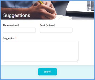 Suggestion Form Template | Formsite