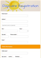 Daycare Registration Form Template | Formsite
