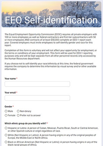 Self Identification Form 2023 - Printable Forms Free Online