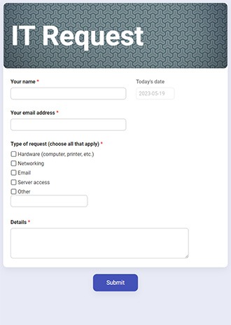 Request Form Templates | Formsite