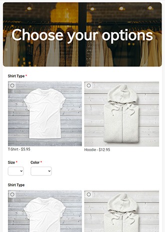 Product & Order Form Templates | Formsite