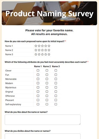 Fun Questionnaire Template