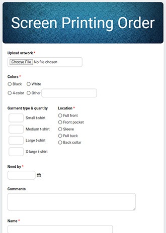 Product & Order Form Templates | Formsite