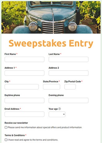 Entry Form Templates | Formsite