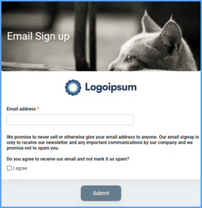 Email Sign Up Form Template | Formsite