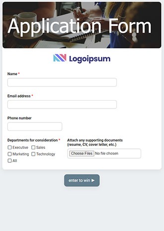 Application Form Templates | Formsite