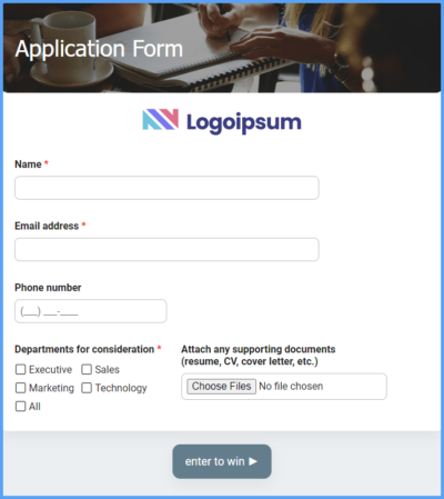 Application Form Template | Formsite
