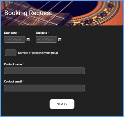 Booking Request Form Template | Formsite