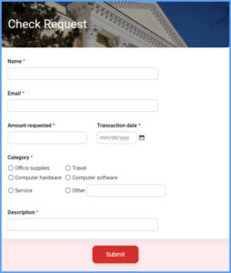 Check Request Form Template | Formsite