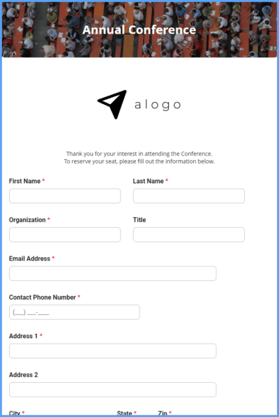 Conference Registration Form Template | Formsite