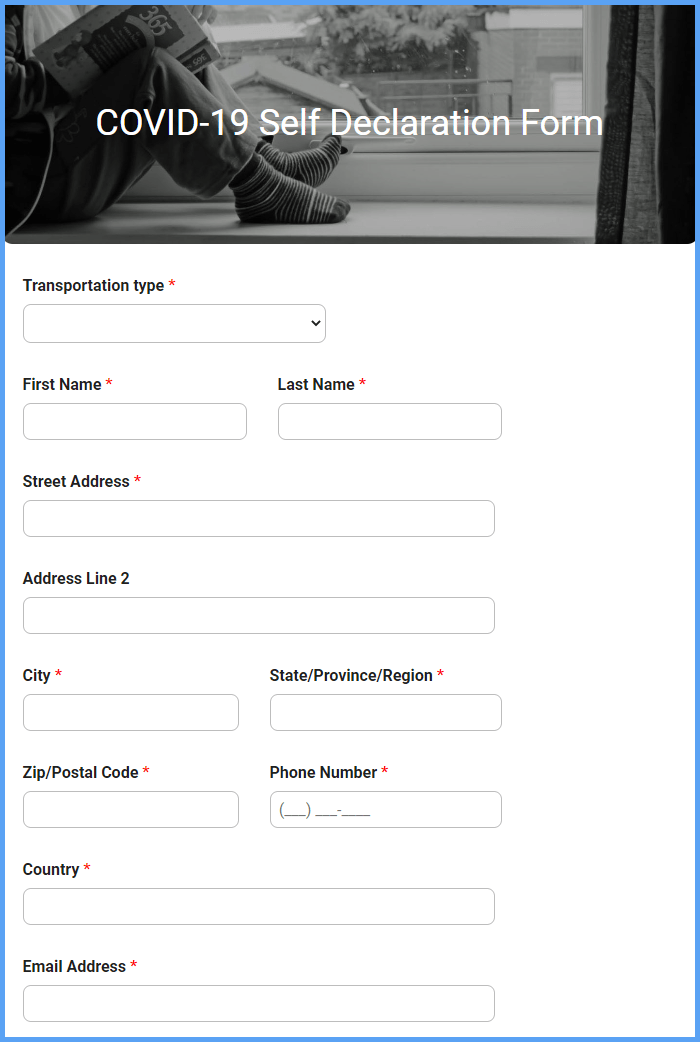 COVID-19 Self Declaration Form Template | Formsite COVID-19 Self Declaration Form Template | Formsite