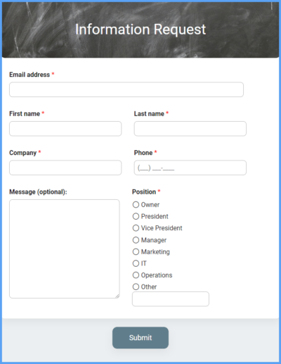 Information Request Form Template | Formsite